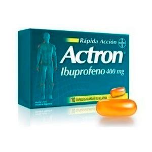 Actron 400 mg 10 cápsulas blandas Farmacia Santa Gemita
