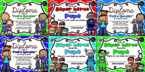 Súper diplomas para el día del padre Material Educativo