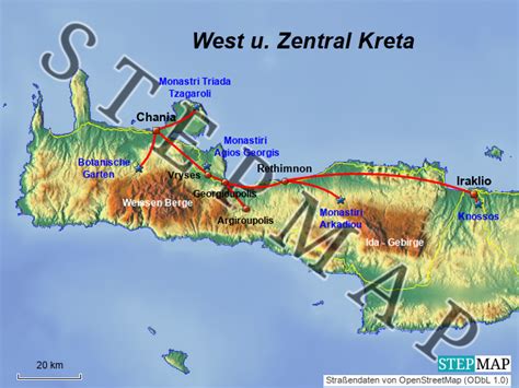 Stepmap Kreta West Zentral Landkarte F R Deutschland
