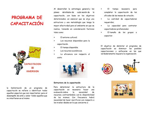 Folleto Programa DE Capacitacion PROGRAMA DE CAPACITACIÓN la