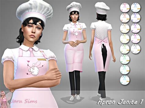 Work Aprons Cute Aprons Sims 4 Cas Sims Cc Barista Outfits Sims 4