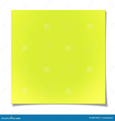 Yellow Sticky Note Isolated On Transparent Background Template For