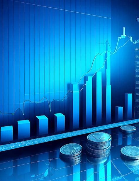 Gráfico de negocios de dinero azul diagrama de gráfico de finanzas