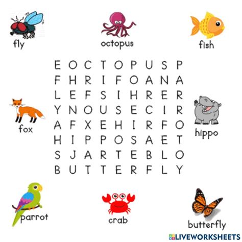 Ejercicio Online De Sopa De Letras Para Elemental Sopa De Letras