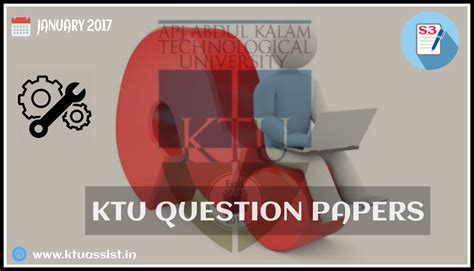 KTU S3 MECHANICAL ENGINEERING JAN 2017 QUESTION PAPERS KTU ASSIST