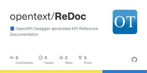 github opentext redoc 📘 openapi swagger generated api reference documentation