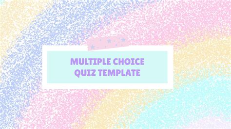 Multiple Choice Quiz Template Free Google Slides Template New