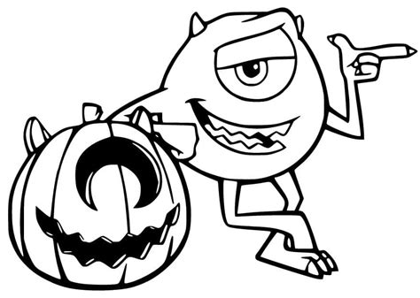 Dibujos De Mike Wazowski Monsters Inc Para Colorear Para Colorear