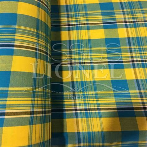 Tissu coton madras 061 au mètre à partir de 50 cm Tissus Lionel
