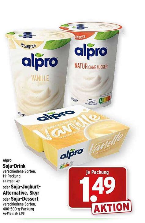 Alpro Soja Drink Oder Soja Joghurt Alternative Skyr Oder Soja Dessert