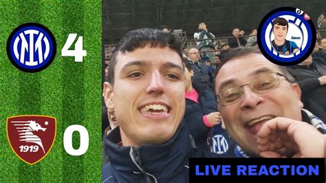 A PALLONATEEE INTER SALERNITANA 4 0 LIVE REACTION TIFOSI INTERISTI