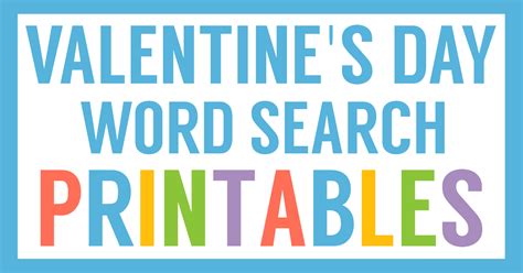 Free Valentine Word Search Homeschool Share