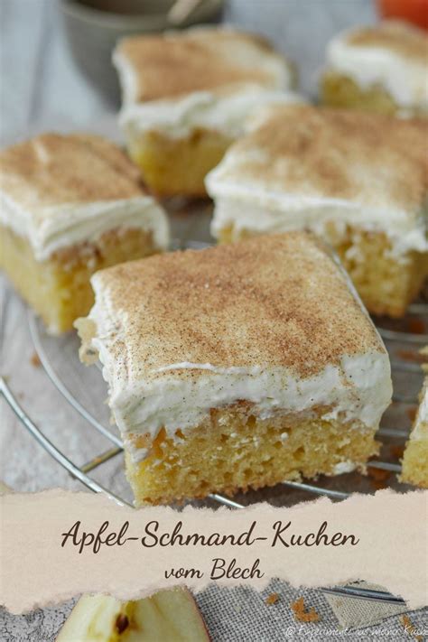 Apfel Schmand Kuchen vom Blech Experimente aus meiner Küche Rezept