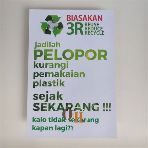 Jual Poster Pelopor Sampah 3R Poster Sampah Kurangi Pemakaian