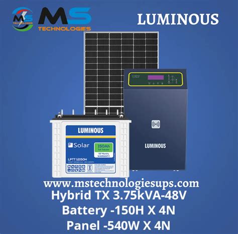 Luminous Solar 3 Kilowatt Polycrystalline Solar Off Grid System PCU 3