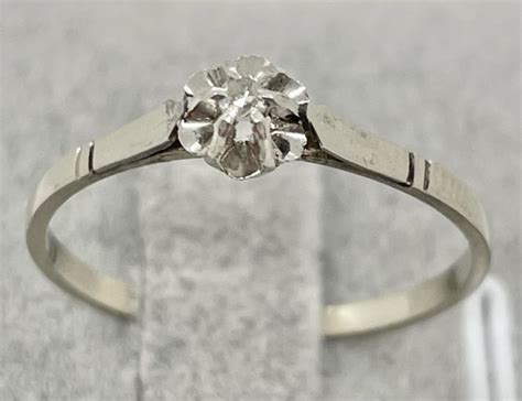 NO RESERVE PRICE 18 Kt Platinum White Gold Ring Catawiki