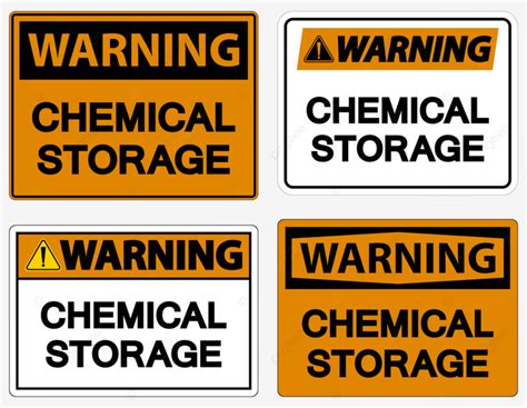 Hazard Warning Signs Vector PNG Images Warning Chemical Storage Sign
