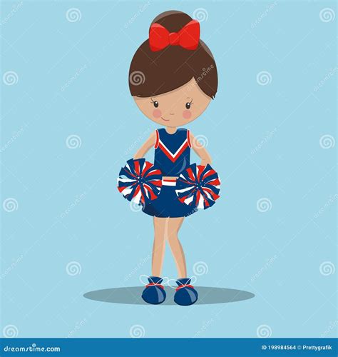 Cheerleaders Two Hands Up Brown 01 Vector Illustration CartoonDealer