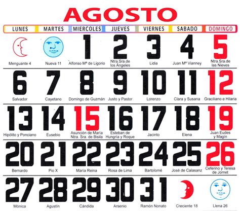 Calendario 2018 Con Santoral Y Lunas En 2024 Calendario Con Santoral