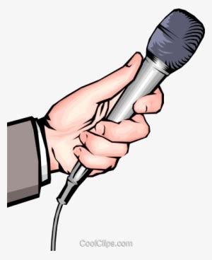 Hand With Microphone Royalty Free Vector Clip Art Illustration Hand