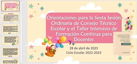 Presentaci N En Powerpoint Y Pdf De La Sexta Sesi N Ordinaria De