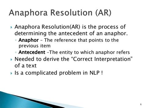 anaphora resolution