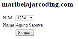 Menampilkan Data Di Textbox Dari Database Berdasarkan Dropdown Mari