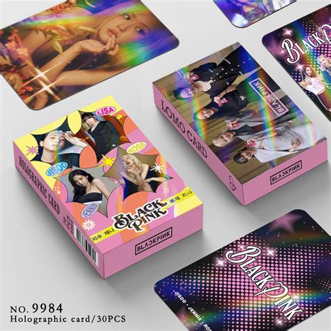 30pcs BP Laser Hologram Lomo Cards HOLOGRAPHIC Photocards LISA JISOO