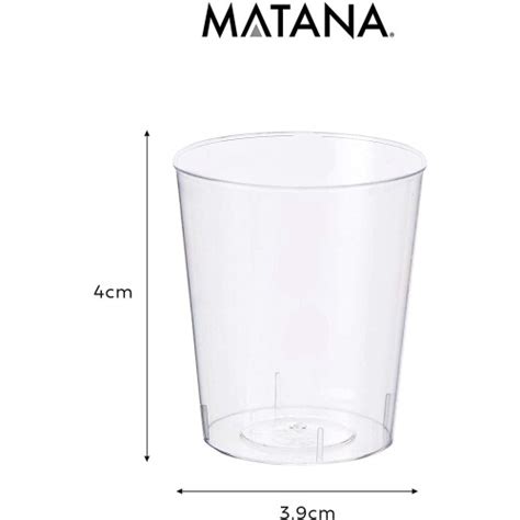 Matana 500 Pcs Crystal Clear Disposable Hard Plastic Shot Glasses 30ml
