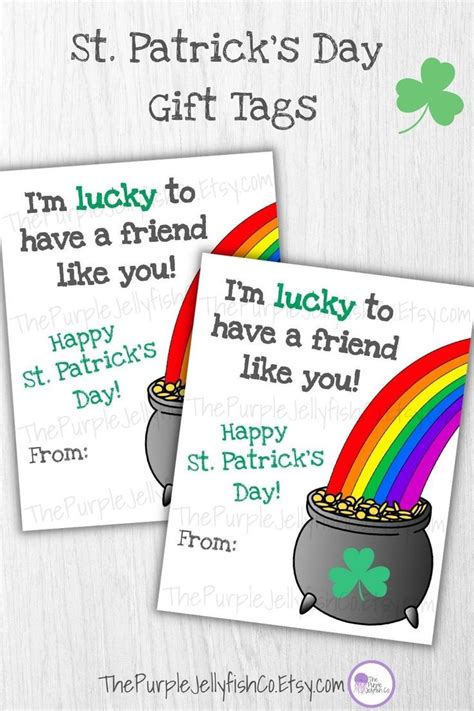 Printable St Patrick S Day Gift Tags Artofit