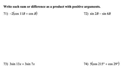 solved write each sum or difference as a product with