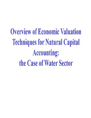 Fillable Online Overview Of Economic Valuation Fax Email Print PdfFiller