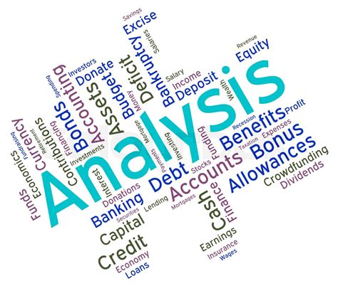 Analysis Word Shows Data Analytics And Analyse Stock Image Colourbox