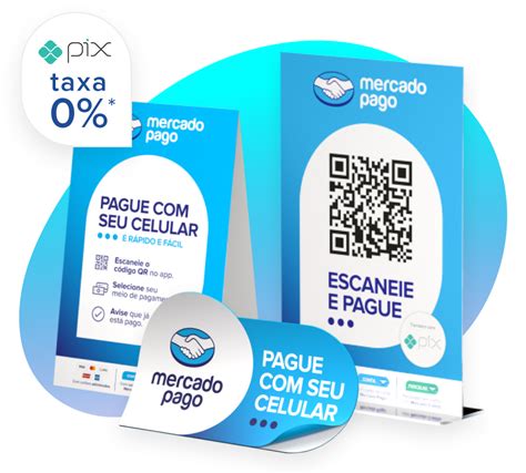 Kit Código QR e Pix Oficial Mercado Pago
