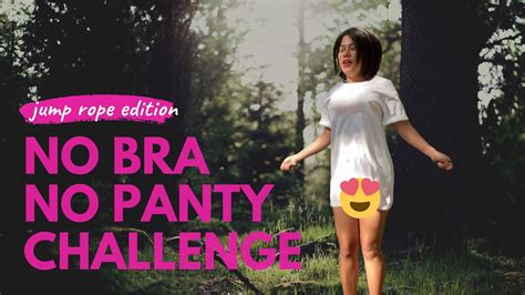 No Bra No Panty Challenge Jumping Rope Without Panty And Bra🙈😳🔥 In Public Nobrachallenge