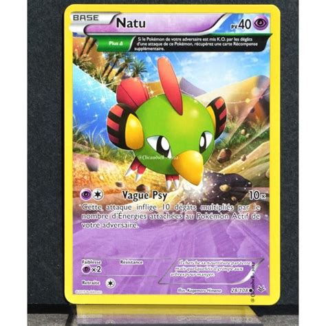 Carte Pokémon 28 108 Natu XY06 Ciel Rugissant NEUF FR Cdiscount Jeux