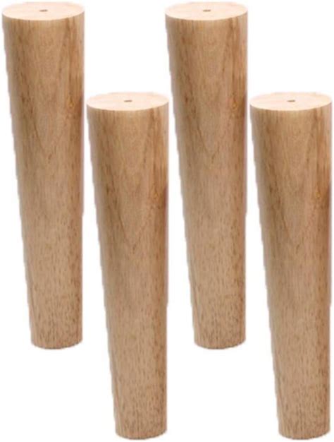 4 Pices Pieds De Table En Bois Massif Meubles De Remplacement Coniques