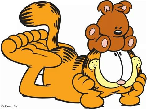 Garfield And Pooky Bear Clipart
