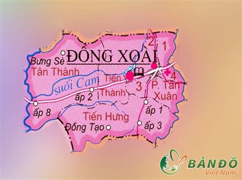 Bản đồ hành chính tỉnh Bình Phước khổ lớn năm 2023