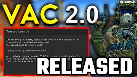 Mejora Del Anticheat Vac Lanzado Update Csgo Youtube