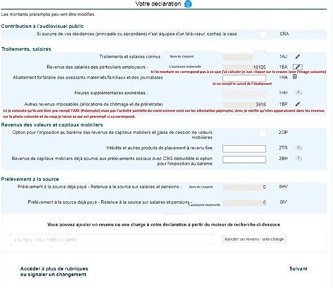 IMPÔTS 2021 TABLEAUX DE DÉCLARATION DES REVENUS 2020