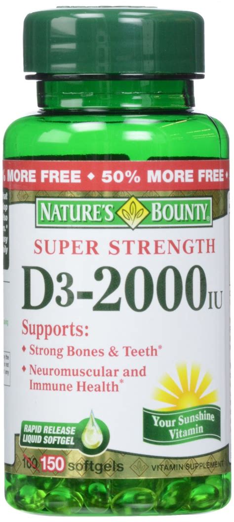 Nature S Bounty D 2000 Iu Softgels 150 Count