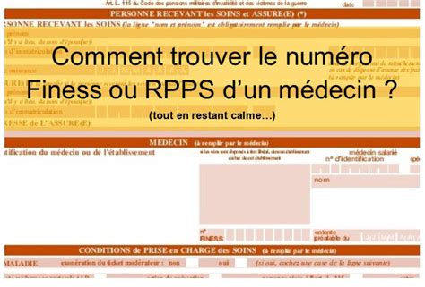Comment Trouver Le Num Ro Finess Ou Rpps Dun M Decin Tilimed