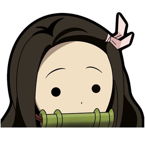 Sticker Peeker Clear Cute Nezuko On Mercari Anime Printables Chibi