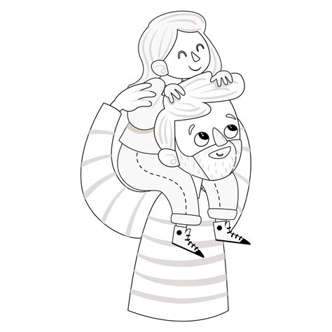 Desenho De Pai Filha Para Colorir Indaga O