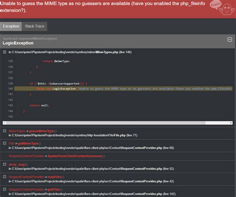 Php Error Unable To Guess The MIME Type As No Guessers Are Available