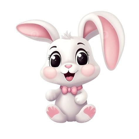 Lindo Personaje De Cara Feliz De Conejo PNG Dibujos Conejo Conejito