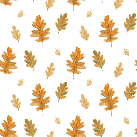 Acuarela de patrones sin fisuras fondo de otoño Foto Premium