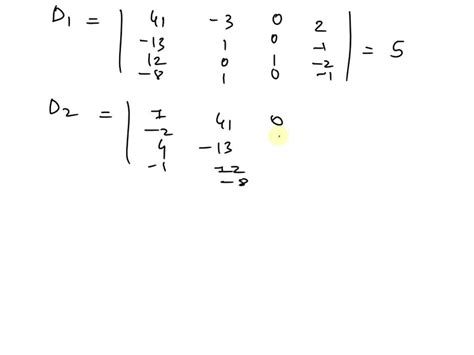 solved use cramer s rule to solve the following system you must find all determinants in