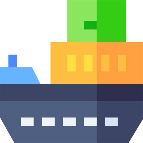 Icono De Barco De Carga Basic Straight Flat
